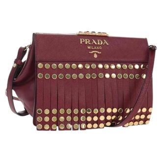 Prada Sac bandouli&egrave;re vintage Saffiano Pre-owned - Femme - Pre-owned - Rouge - Taille: ONE Size