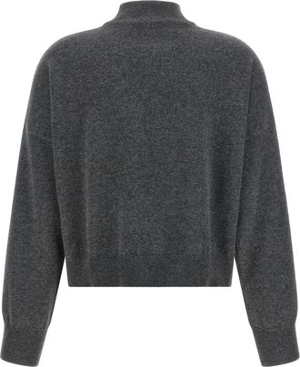 Brunello Cucinelli Sequin-Embellished Cashmere Sweater - Charcoal