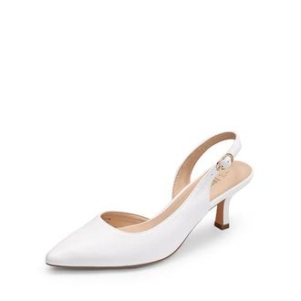 Dream Pairs Escarpins Femme avec Petits Talons &Eacute;l&eacute;gantes Chaussure &agrave; Talon Confortable et Classique,Size 41.5,Blanc-PU,SDPU2444W