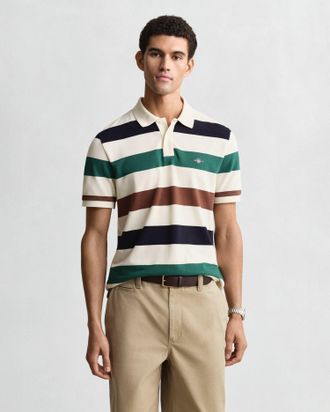 GANT Herren Poloshirt mit Streifen (XXXL) CREAM