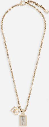 Dolce & Gabbana Gliederhalskette Mit Plakette Und Dg-logo - Frau Bijoux Gold Metall Onesize