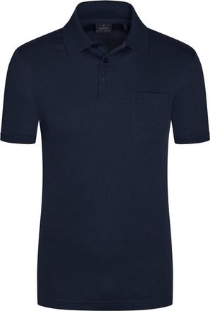 Ragman Glattes Poloshirt mit Brusttasche und Logo-Stickerei in