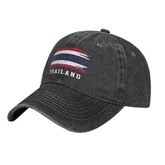 Generic Pare-Soleil Casquette Drapeau Tha&iuml;landais Denim Tha&iuml;landais Anti-Soleil Casquette Trucker Casual Anti-Soleil Cap pour Entra&icirc;nements Sports Les Saisons