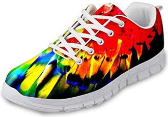 Coloranimal Low Top Running Marche Baskets Coloré Peinture À Lacets Appartements pour Femmes Hommes Printemps Automne Léger Football Appartements Casual DailyShoe