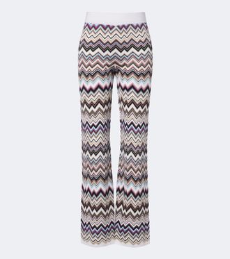 Missoni Weite Zickzack-Hose aus Strick