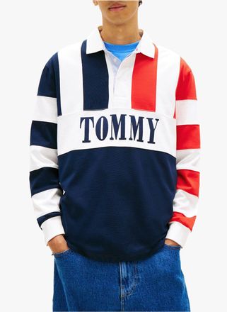 Tommy Hilfiger Polo manches longues &agrave; rayures en coton