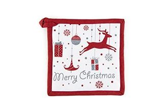 Excelsa Manique de Cuisine Merry Christmas 20 x 20 cm, Coton et Polyester (65431)