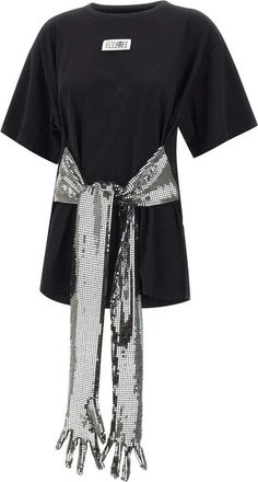 Maison Margiela Femme, Tops, Noir, Taille: 38 FR T-shirt en coton avec gants