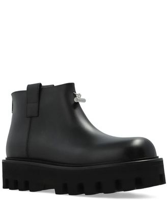 Alexander McQueen bottines zippées à plateforme - Noir