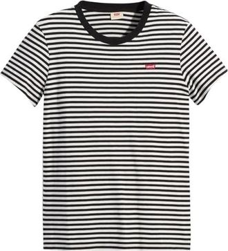 Levi's Perfect Tee Raita Stripe Caviar Stripe C, Raita Stripe Caviar, XXL