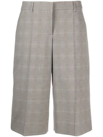 Moschino pantalon crop &agrave; carreaux - Gris
