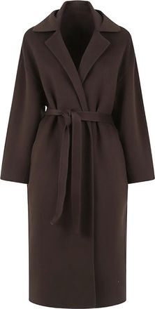 Alberta Ferretti manteau à taille ceinturée - Marron