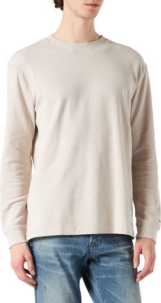 Tommy Jeans Herren TJM Mini Waffle SNIT Hemd, Silbergrau Htr, XL