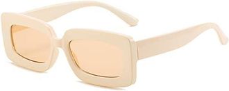 Generic Lunettes de soleil de plage tendance à monture carrée 2025 à monture carrée (couleur : I, taille : moyenne)