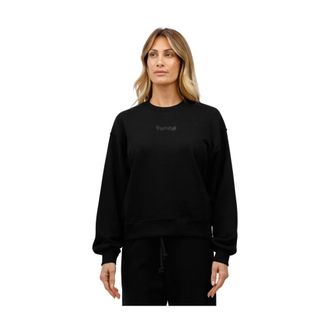 Disclaimer Glitzer Logo Rundhalsausschnitt Sweatshirt - - Sweatshirts & Hoodies - Damen - Schwarzk - M