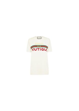 Gucci Ivory cotton jersey Boutique t-shirt Size M