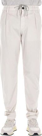 Eleventy Pantalon en coton confortable avec cordon de serrage - Homme - Pantalons - Beige - Taille: W31
