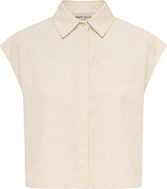 Marc Ellis Femme, Blouses et Chemises, Beige, Taille: 36 FR Casual Shirt