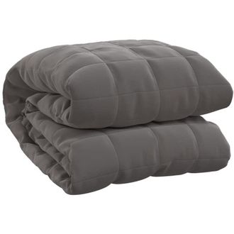 vidaXL Gewichtsdecke Grau 200x200 cm 9 kg Stoff Vidaxl