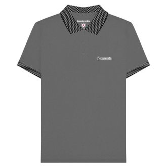 Lambretta SS25 Poloshirt f&uuml;r Herren (Stahlgrau)