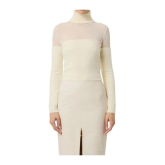 Elisabetta Franchi Stilvolle Pullover Kollektion - - Knitwear - Damen - Wei&szlig; - L