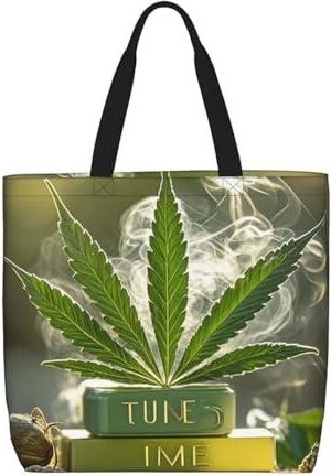 Generic Cannabis Sac Fourre-Tout L&eacute;ger Tote Bag D&eacute;contract&eacute; Sac A Main Femme Pour Travail Universit&eacute; Shopping