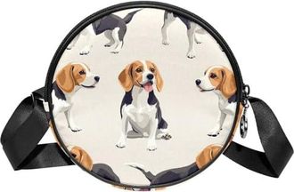 Generic Sac &agrave; bandouli&egrave;re rond pour femme, petit sac &agrave; bandouli&egrave;re avec fermeture &eacute;clair, bretelles r&eacute;glables, sac &agrave; main rond d&eacute;contract&eacute; pour femmes et fill