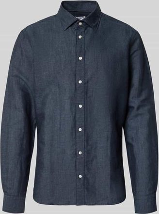 Jake*s Regular Fit Freizeithemd aus Leinen-Mix