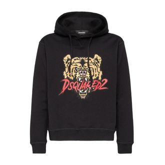 Dsquared2 Tiger Logo Hoodie - - Sweatshirts & Hoodies - Herren - Schwarzk - 2XL