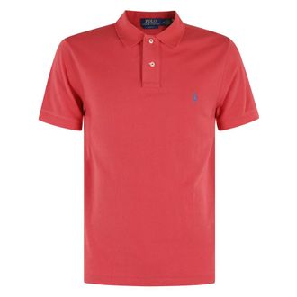 Polo Ralph Lauren Rotes Polo-Shirt Kurzarm Gestrickt - - Tops - Herren - Rot - M