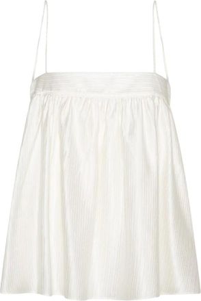 Rotate Rotate Birger Christensen, Femme, Tops, Blanc, Taille: 40 FR Slip Top Ray&eacute;