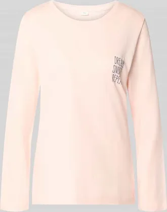 s.Oliver Red Label Comfort Fit Pyjama aus Baumwoll-Viskose-Mix Modell Perfect Nights Shirt