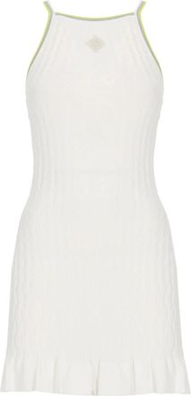 Casablanca Femme, Robes, Blanc, Taille: 40 FR Ruffled-hem Dress