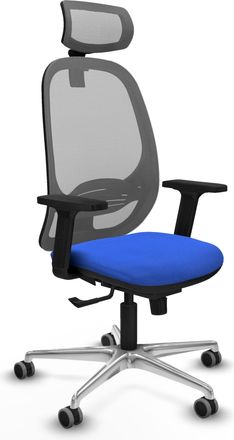 Piqueras y Crespo Stuhl mit verstellbaren Armlehnen, h&ouml;henverstellbarer Lendenwirbelst&uuml;tze und h&ouml;henverstellbarem Kopfteil und Neigungsverstellung, ausgestattet mit 3 P