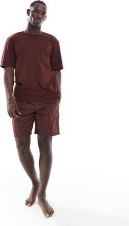 Calvin Klein CK Established - Schlafshorts-Set in Rot
