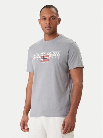 Napapijri T-Shirt S-Aylmer NP0A4HTO Grau Regular Fit