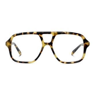 Loewe Schmale Havana Squared Pilot Brille - - Accessories - Damen - Mehrfarbig - ONE SIZE