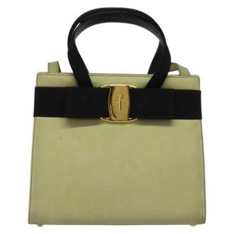 Ferragamo Pre-owned Wildleder handtaschen - - Pre-owned - Damen - Gr&uuml;n - ONE SIZE