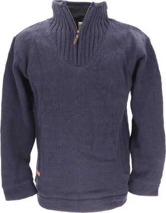 Guru Shop Wollpullover, Troyer Wollpullover, Seemannspullover - Dunkelblau, Herren, Wolle, Size:XL