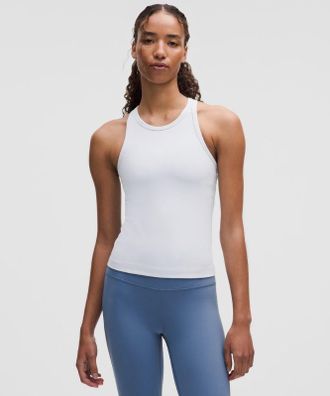 lululemon Align Racerback-Tanktop in Taillenl&auml;nge f&uuml;r Frauen - Gr&ouml;&szlig;e 12 in Starch Blue