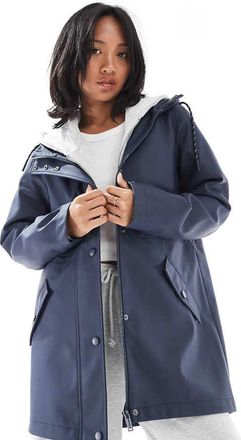 Vero Moda Petite Imperméable à capuche - Marine-Bleu marine