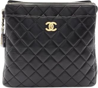 Chanel Pre-owned Sac &agrave; dos matelass&eacute; en cuir dagneau - Femme - Pre-owned - Noir - Taille: ONE Size