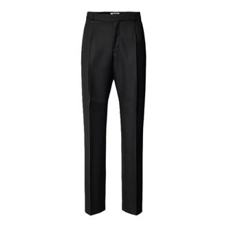 HUGO BOSS Schmale Passform Wollschwarze Hose - Peter - - Trousers - Herren - Schwarzk - XL