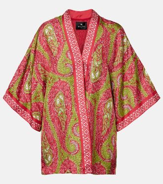 Etro Bedruckte Jacke aus Seiden-Twill