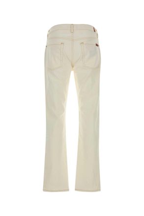 7 For All Mankind Mens White Stretch Denim Jeans Bianco Exterior: Cotton Elastane