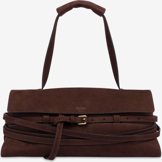 Moschino Sac &agrave; bandouli&egrave;re Moschino Tie Me - Marron