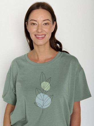 Greenbomb T-Shirt Feel Bloom Classic (1-tlg., 1) lockerer Schnitt, leichter Fall, vorne k&uuml;rzer als hinten