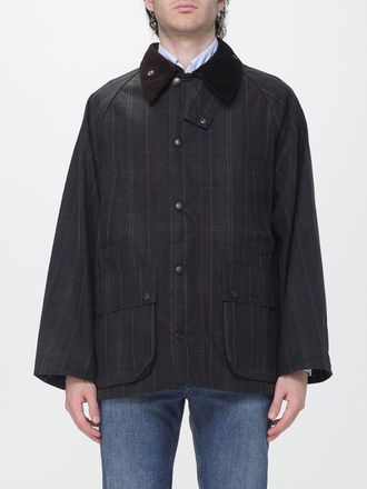 Barbour Veste Bedale en coton cir&eacute; avec col en velours et motif tartan