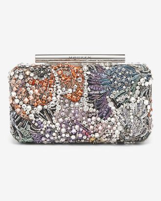 Alexander McQueen T-Bar Box Clutch mit Blumenstickerei im Smashed-Look - Item 81371517HNA8490