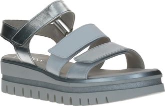 Gabor Damen Riemchensandalen, Frauen Sandalen,Sandaletten,Sommersandalen,bequem,flach,Sommerschuhe,Strandschuhe,Weiss/Silber-Kombi,38 EU / 5 UK
